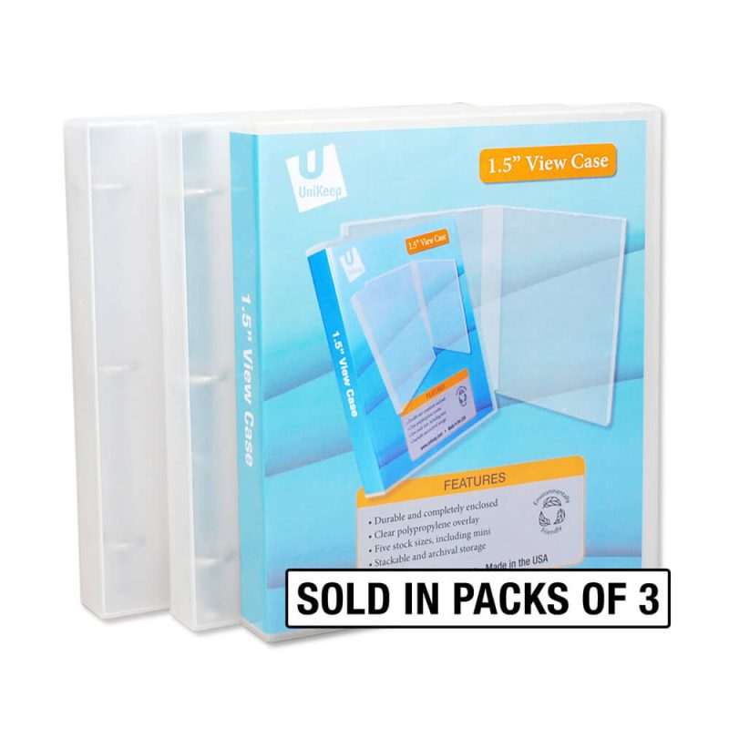 1.5 Inch Clear View 3-Ring Binder - Metal Rings - 3 Pack Of Binders ...
