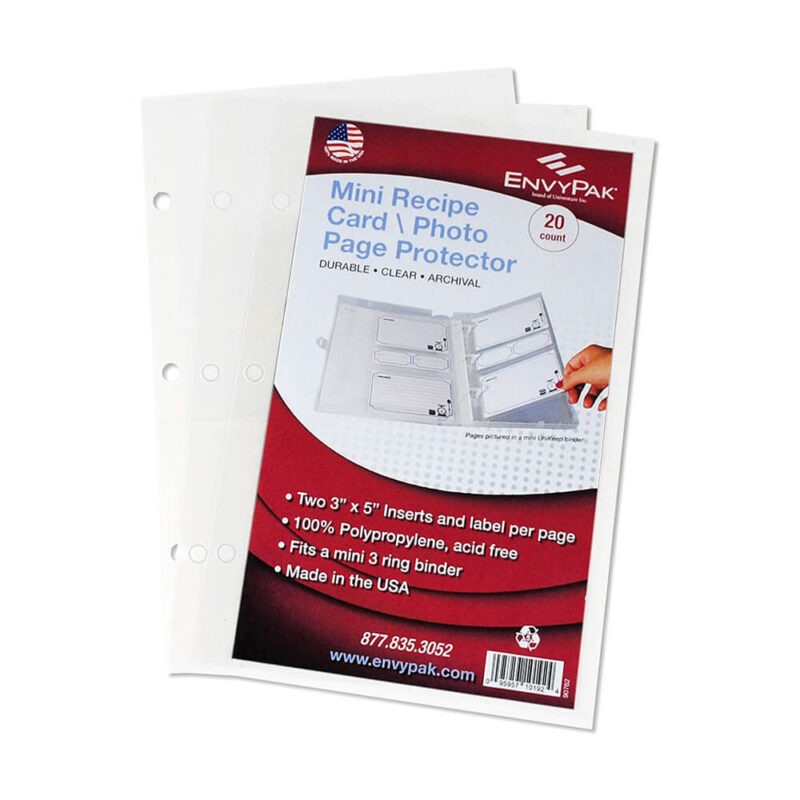 3x5 Card Sleeves For Index Cards And Photos | Pack Of 20