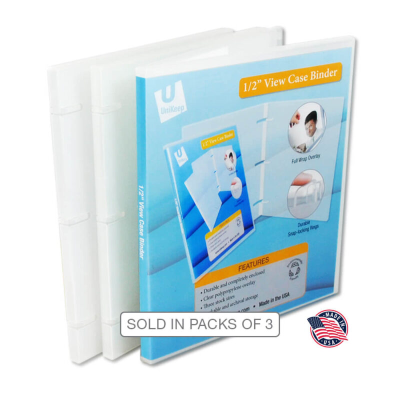 0.5 Inch Binder | FREE SHIPPING OVER $39 | Made In USA.