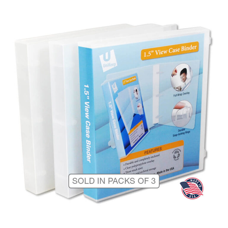3 Ring Photo Binder With Clear View Sleeves | 1-1.5 Inch