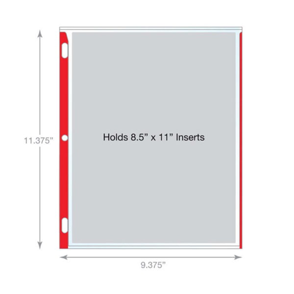 Sheet Protectors For Binders | Colored Edges | Pack of 100