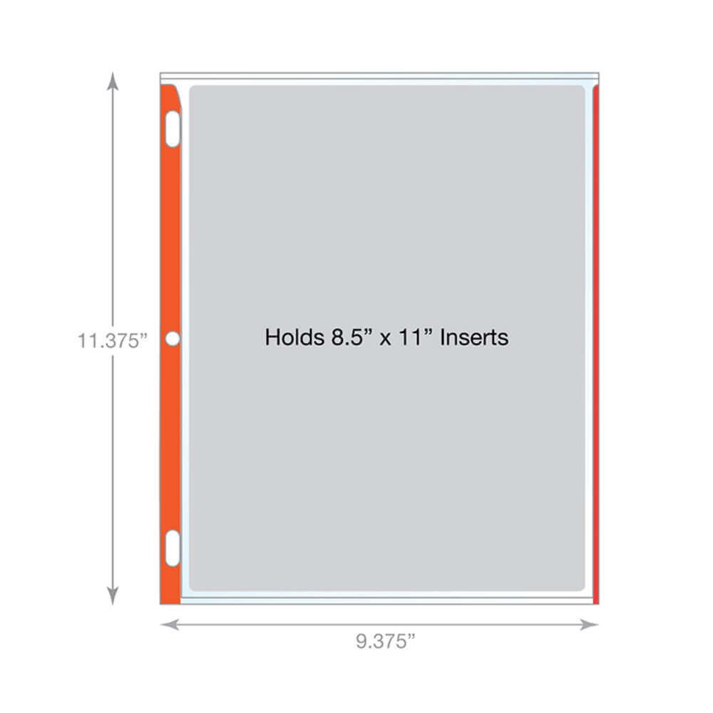 Sheet Protectors For Binders | Colored Edges | Pack Of 100