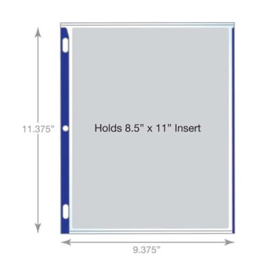 Sheet Protectors For Binders | Colored Edges | Pack of 100