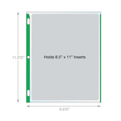 Sheet Protectors For Binders | Colored Edges | Pack of 100