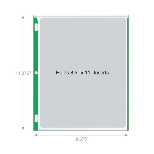 Sheet Protectors For Binders | Colored Edges | Pack of 100