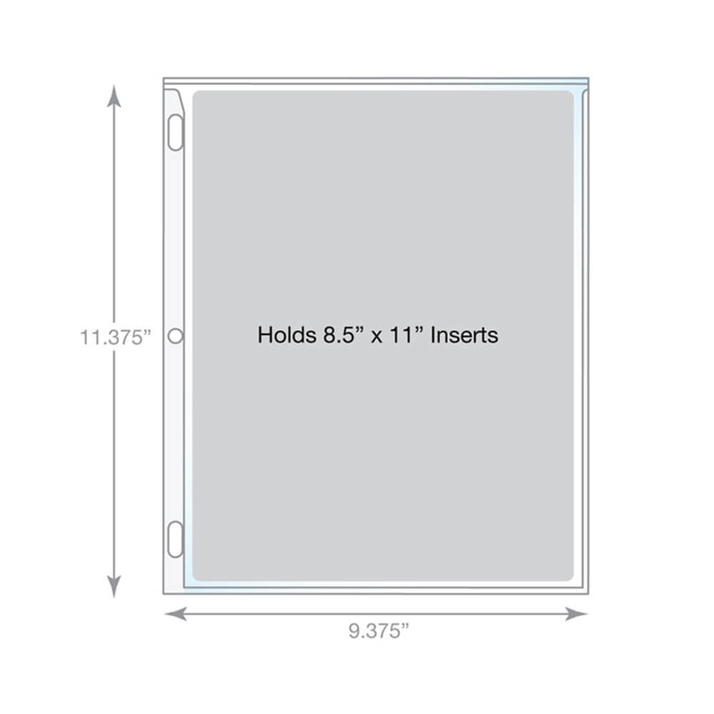 Sheet Protectors Pastel Color-Coded Edges - Pack Of 100