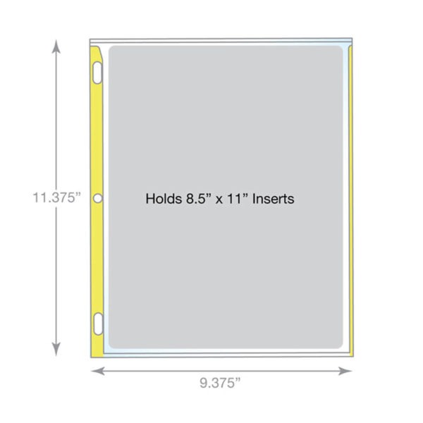 Sheet Protectors Pastel Color-Coded Edges - Pack Of 100