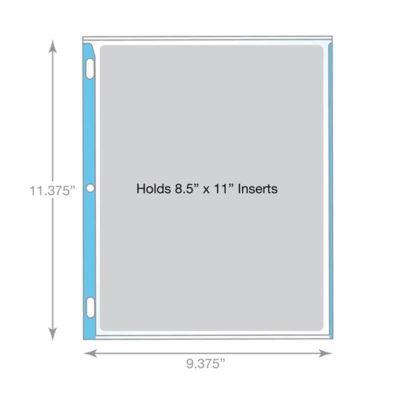 Sheet Protectors Pastel Color-Coded Edges - Pack of 100