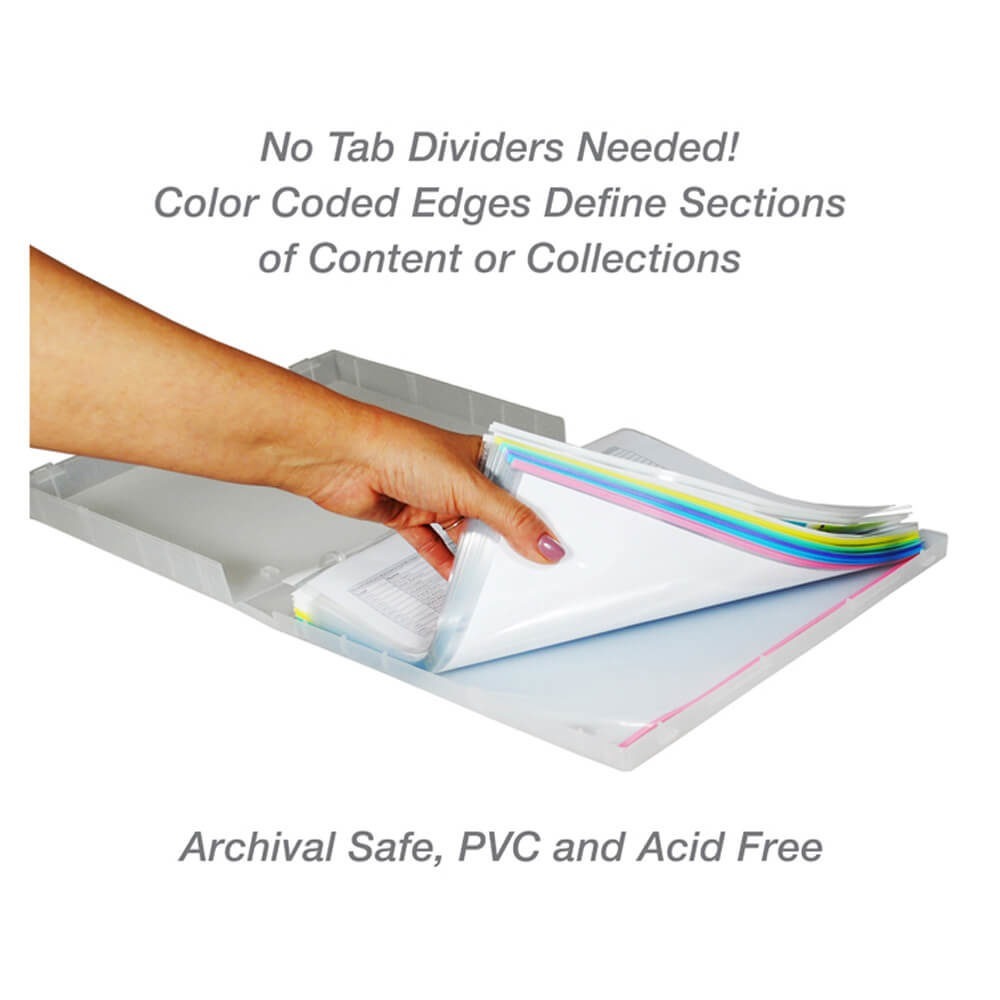 Sheet Protectors Pastel Color-Coded Edges - Pack Of 100