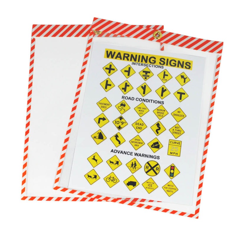 Color Striped Job Ticket Holders - Pack Of 30 - UniKeep.com