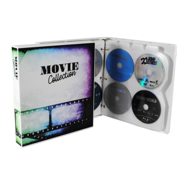 Blu-ray/DVD Movie Collection Storage Binder, Holds 80 Movie Discs ...