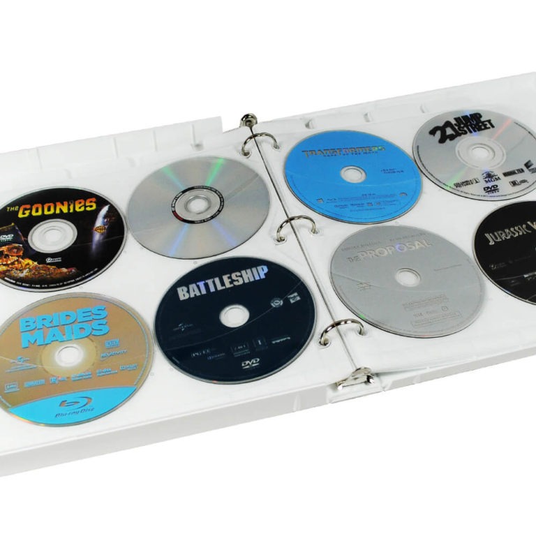 Blu-ray/DVD Movie Collection Storage Binder, Holds 80 Movie Discs ...