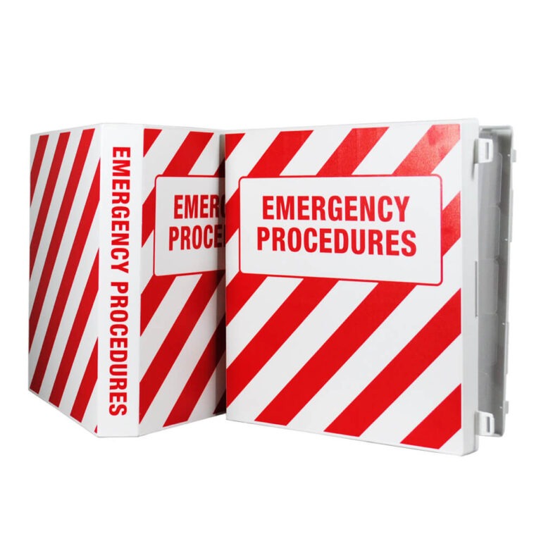 Emergency Procedures Binder | Metal Rings | Made In The USA.